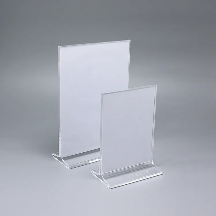 A3 A4 A5 A6 T-shaped Acrylic Tabletop Poster Sign Holder