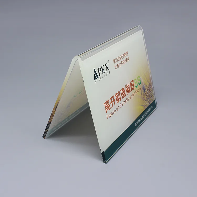Tabletop Service Reminder V-shaped Acrylic Sign Holder