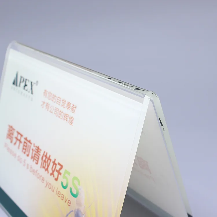 Tabletop Service Reminder V-shaped Acrylic Sign Holder