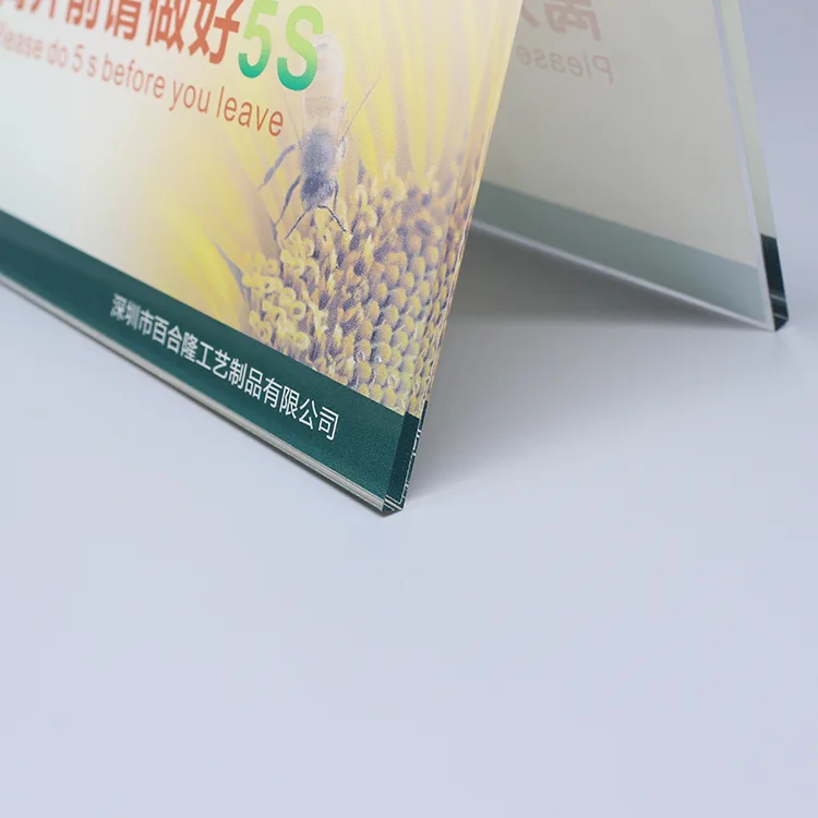 Tabletop Service Reminder V-shaped Acrylic Sign Holder