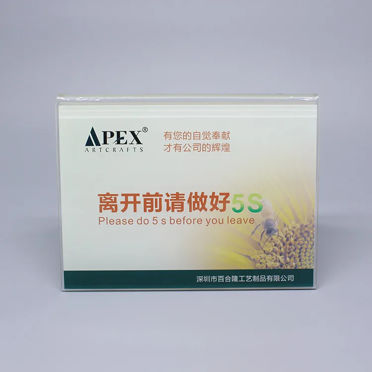 Tabletop Service Reminder V-shaped Acrylic Sign Holder
