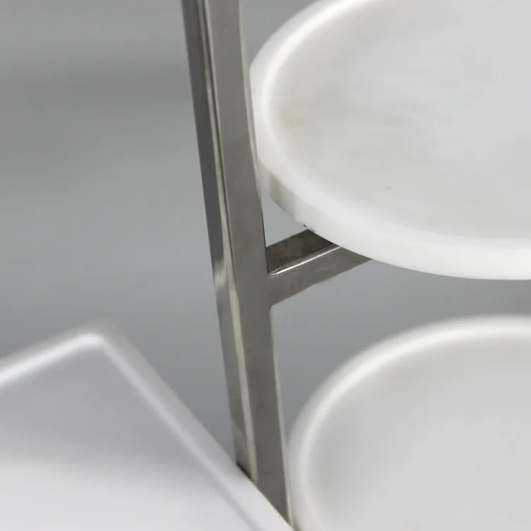 Steel Frame Tree Type Acrylic Tea Set Display Rack