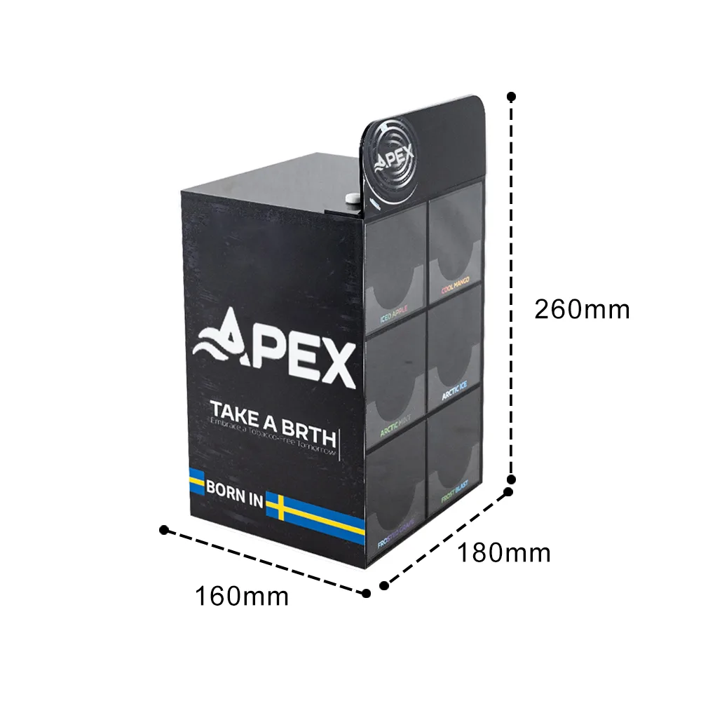 Customized Acrylic Nicotine Pouches Display Stand With Pushers