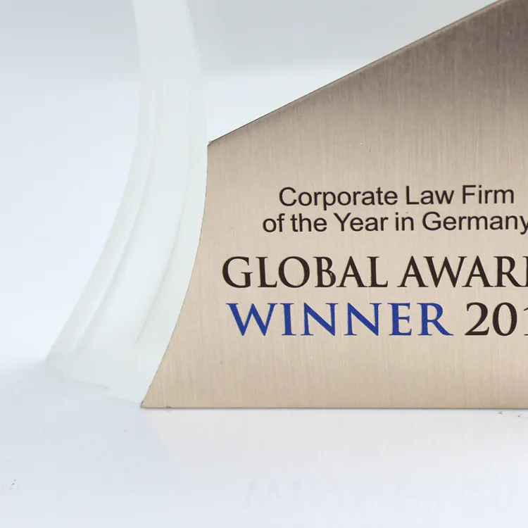 Custom Bilayer Acrylic Vertical Trophy