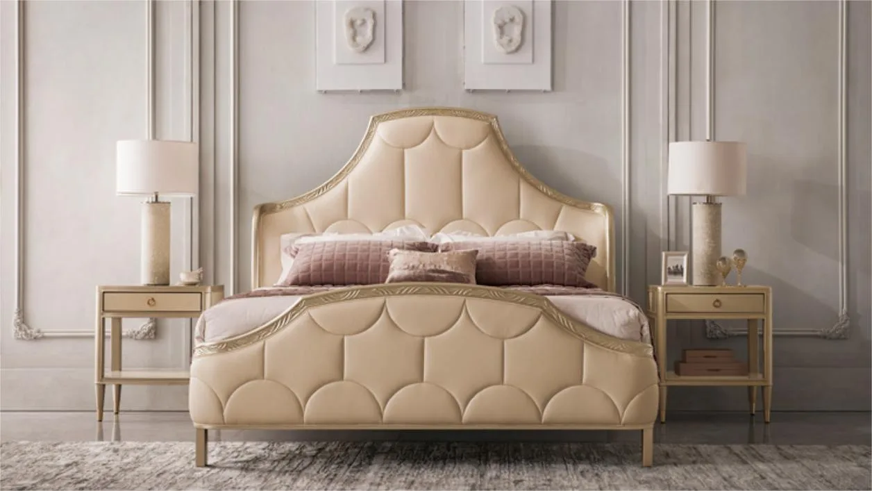 Cream Bed - BFP Furniture