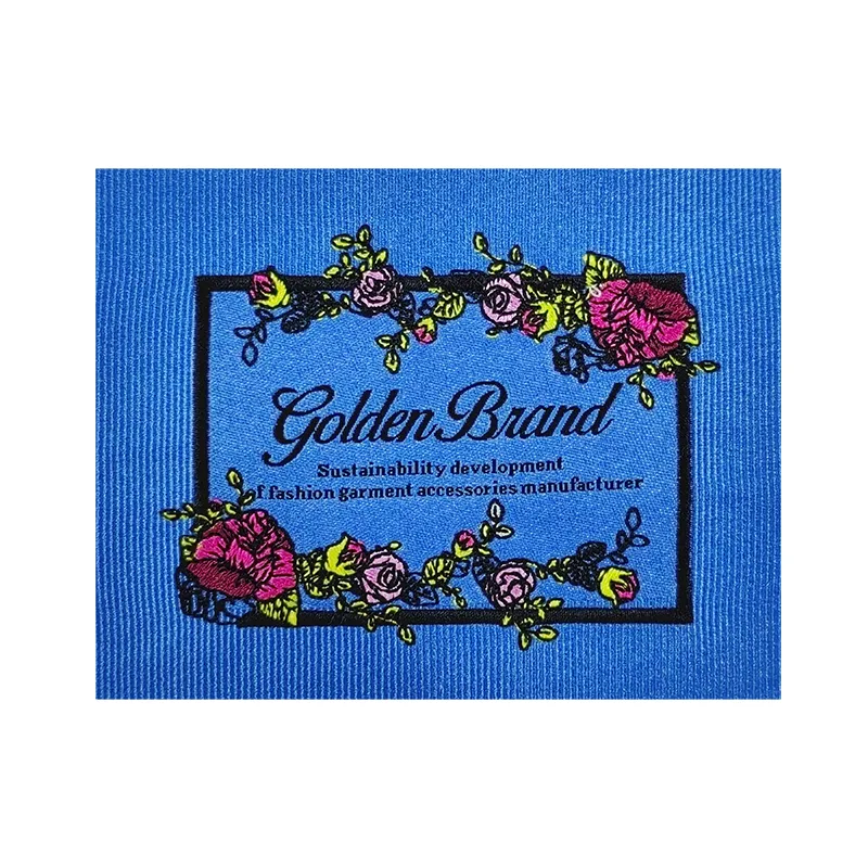 Woven & Embroidery badges rose woven label embroidery badges custom ...