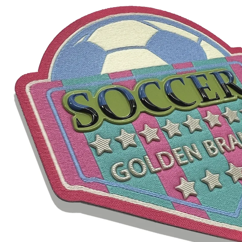 SOCCER Club TPU High Frequency Heat Transfer Woven Patches Custom 3D ...