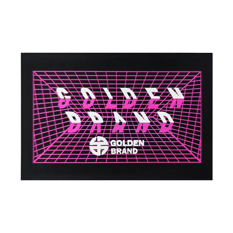 Recycled Silicon Printing Purple Line Art Pattern Patches High Quality ...