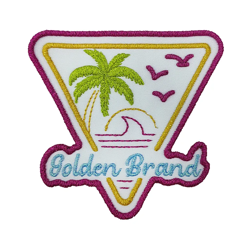 Sunset Surf Series Applique Embroidery Patches Custom Garment Accessories Suitcase Iron On ...