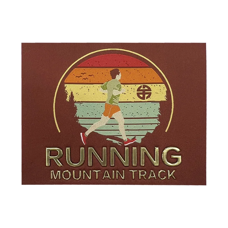 RUNNING TPU High Frequency Heat Transfer Woven Badges Custom 3D ...