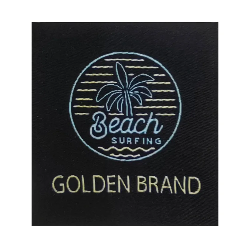 Outdoor Sunset Surf Series Woven Main Label Side Label Neck Label Size ...