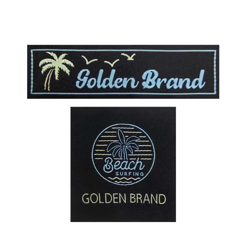 Outdoor Sunset Surf Series Woven Main Label Side Label Neck Label Size ...