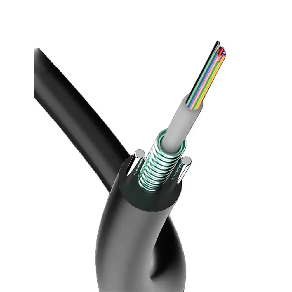 1-24 Core Duct , Hanging Aerial Center Loose Tube Light-Armored Optical ...