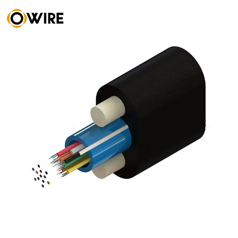 1-24 Core FTTH Flat Single-tube dielectric Aerial outdoor drop Fiber ...