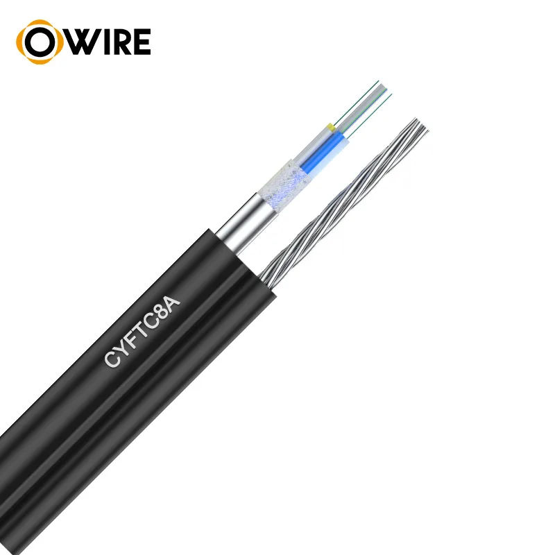 1-24 Core figure fig 8 outdoor areial overhead handing messenger fiber ...