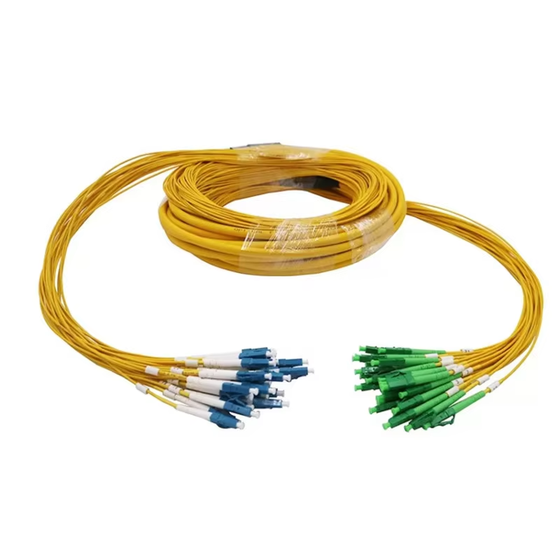 24 Fibres SM Indoor SC, LC, FC, ST Pre terminated Fiber Optic Breakout ...