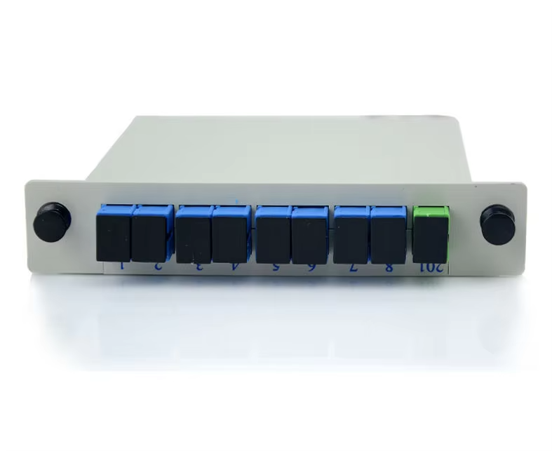 1x8 way EPON Passive Optical Splitter SC/UPC APC Fiber PLC Splitter Box ...