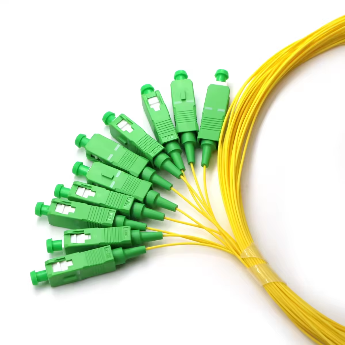 Cables flexibles de fibra óptica SC/APC monomodo PVC/LSZH con 10 conectores - Owire