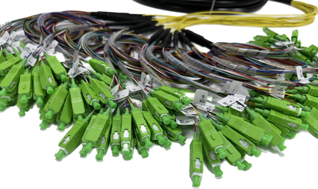 SC connector 216 core fibers outdoor fiber optic pigtail - Owire