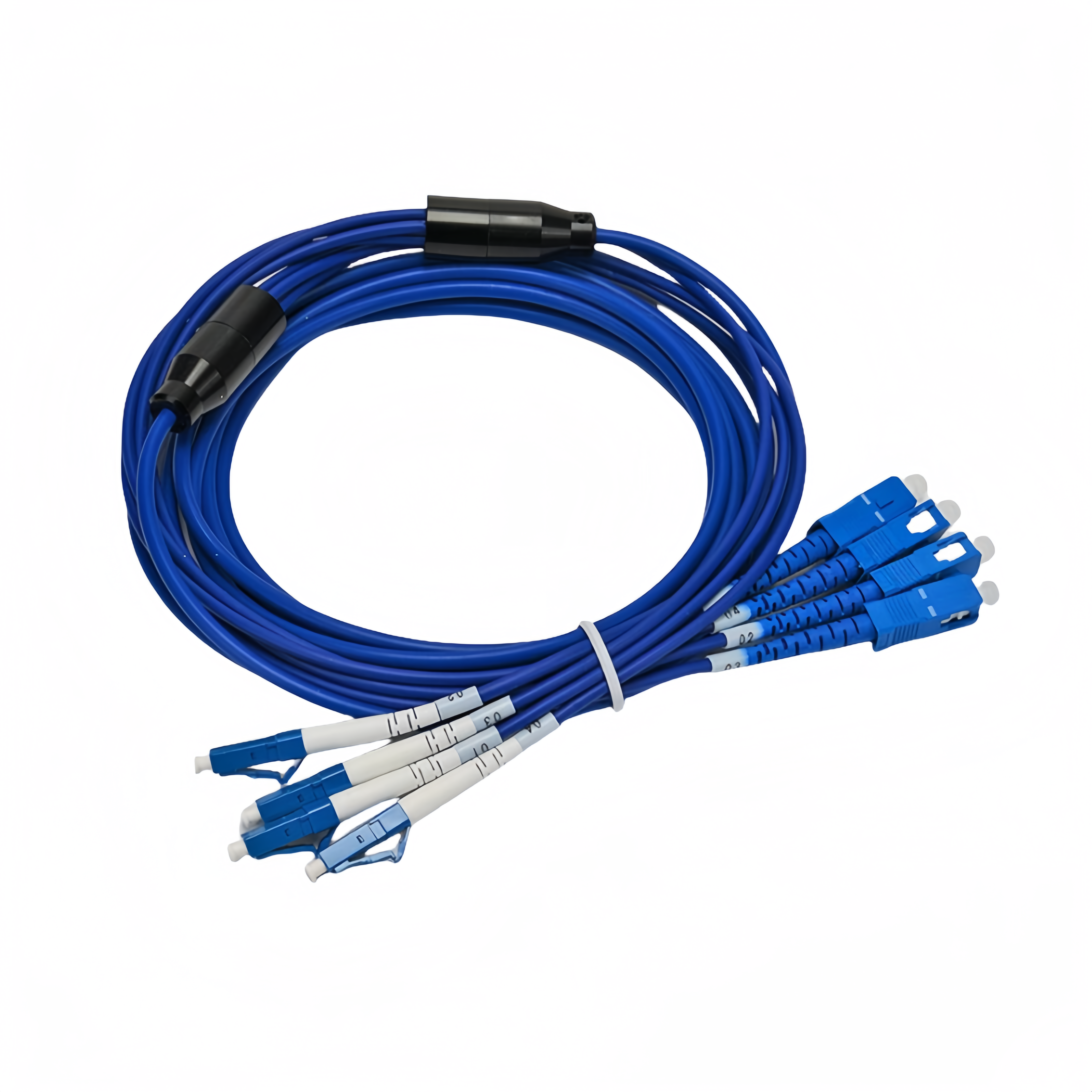 Tactical LC To SC Patch Cord 4core Indoor Blue Lszh Armored Cable ...