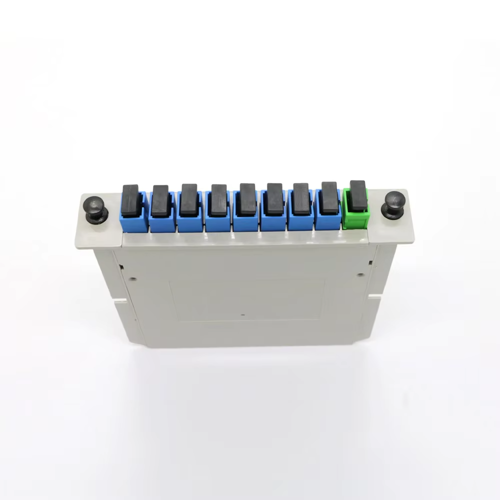 1x8 way EPON Passive Optical Splitter SC/UPC APC Fiber PLC Splitter Box ...