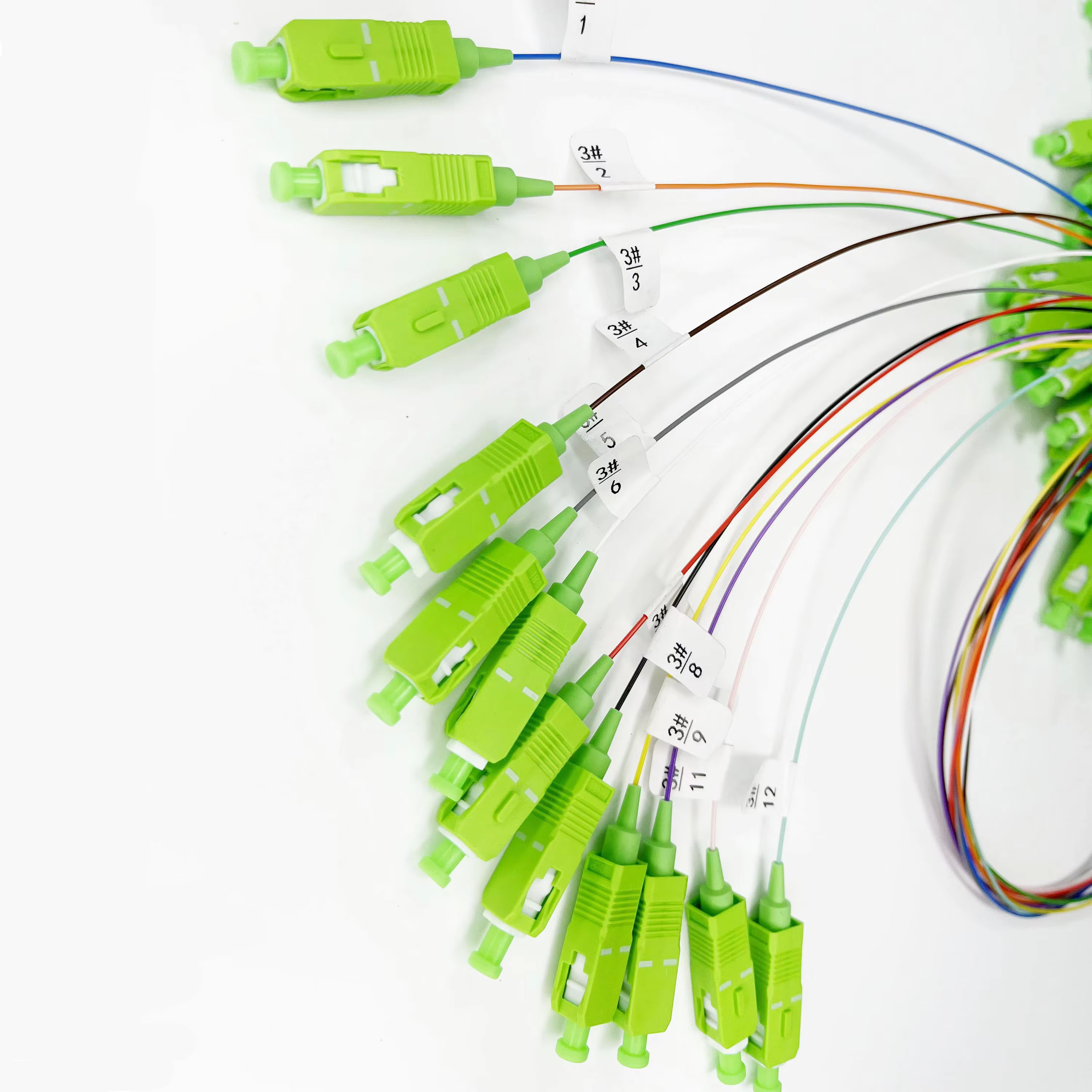SC connector 216 core fibers outdoor fiber optic pigtail - Owire