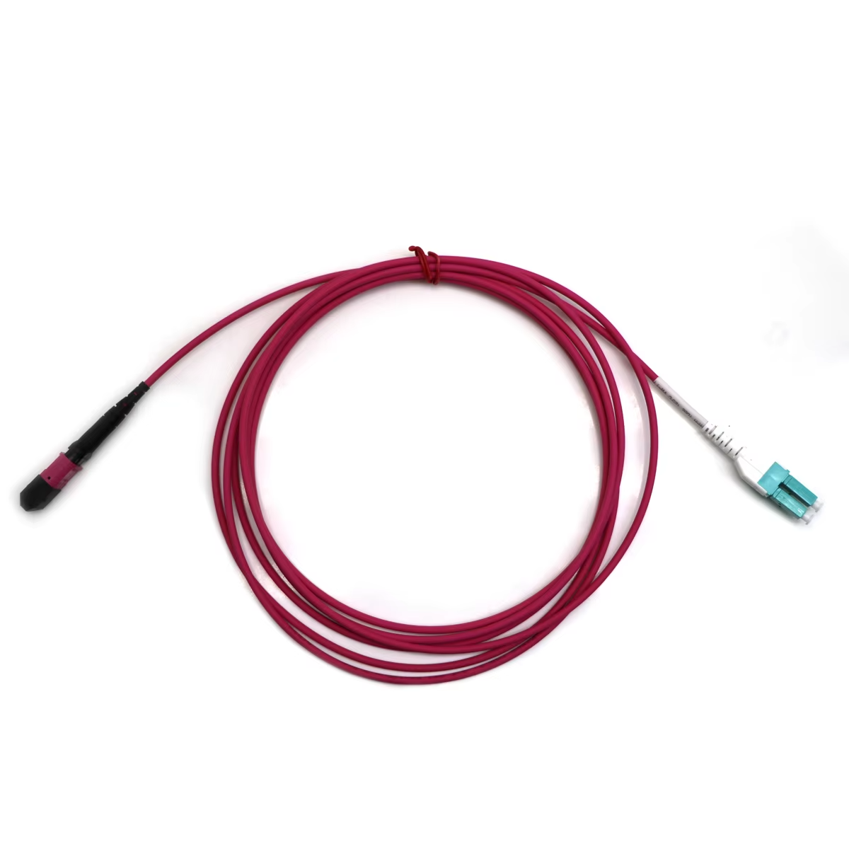 Uniboot MPO to LC 2Core -24 Core Multimode OM4 Magenta Fiber Optic ...