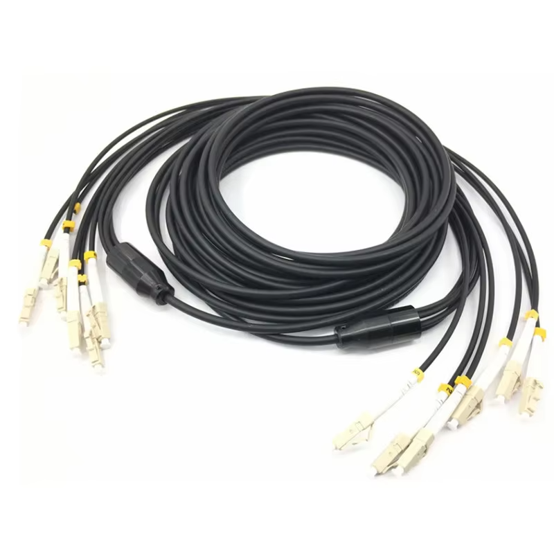 Armored LC to LC patch cord 50m to 1000M 6 Strand Multimode 50/125 10 ...