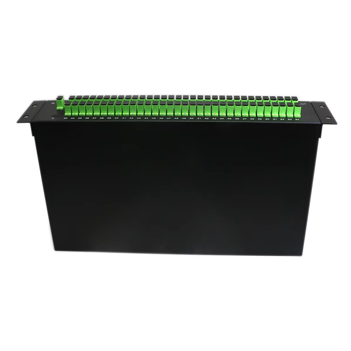 16, 32, 64 Ports 19 Inch Rack mounted PLC Splitter ODF Metal Black Box ...