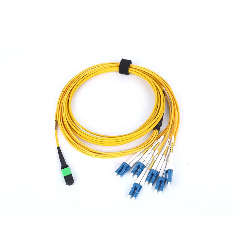 12 Core MPO - LC Single Mode G657A OFNR Jacketed Fiber Optic Patch Cord ...