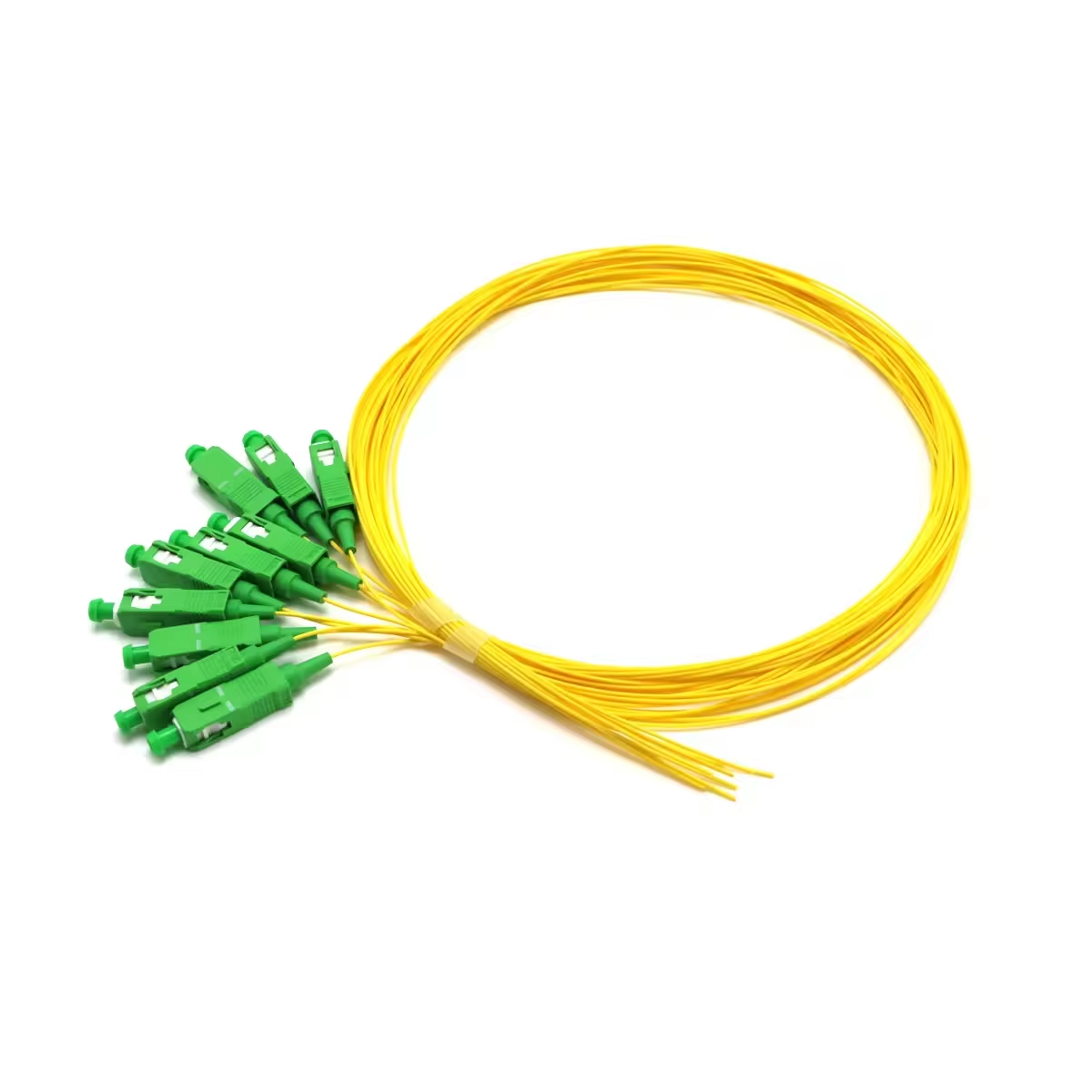 10 موصلات SC /APC أحادية الوضع PVC / LSZH أسلاك توصيل الألياف الضوئية - Owire