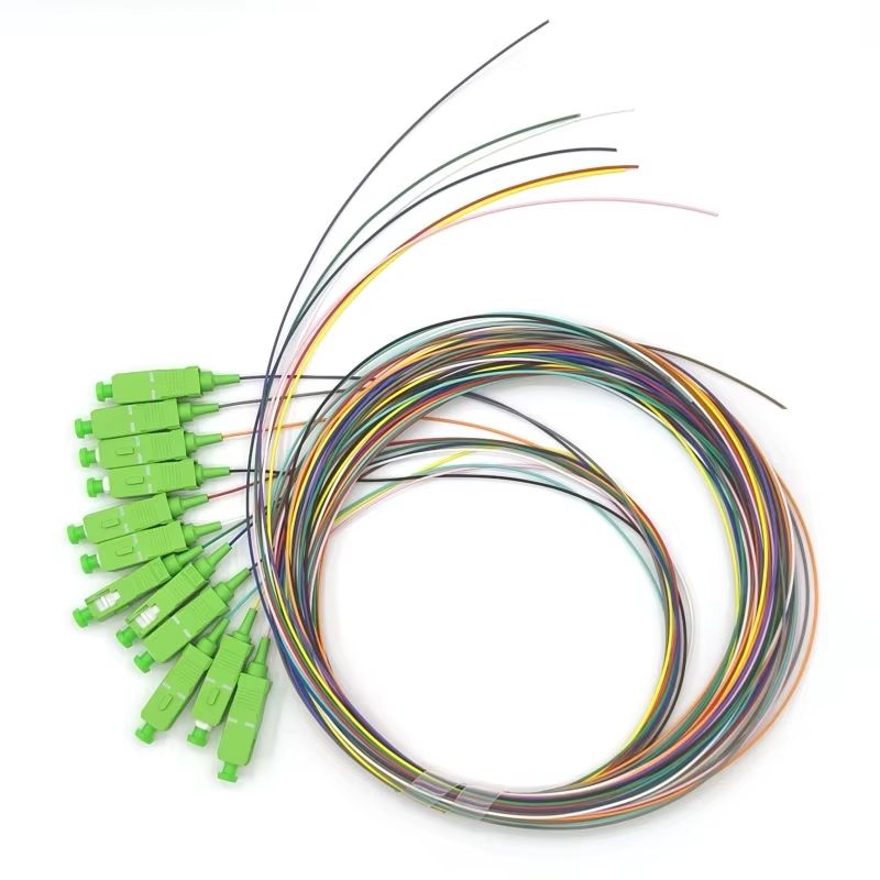 SC APC 12 Fibers Single Mode OS2 SM Fiber Optic Pigtail - Owire