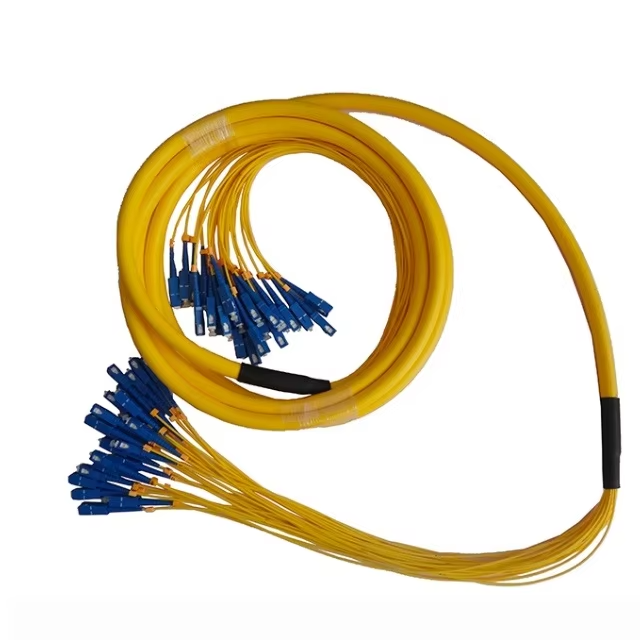 24 Fibres SM Indoor SC, LC, FC, ST Pre terminated Fiber Optic Breakout ...