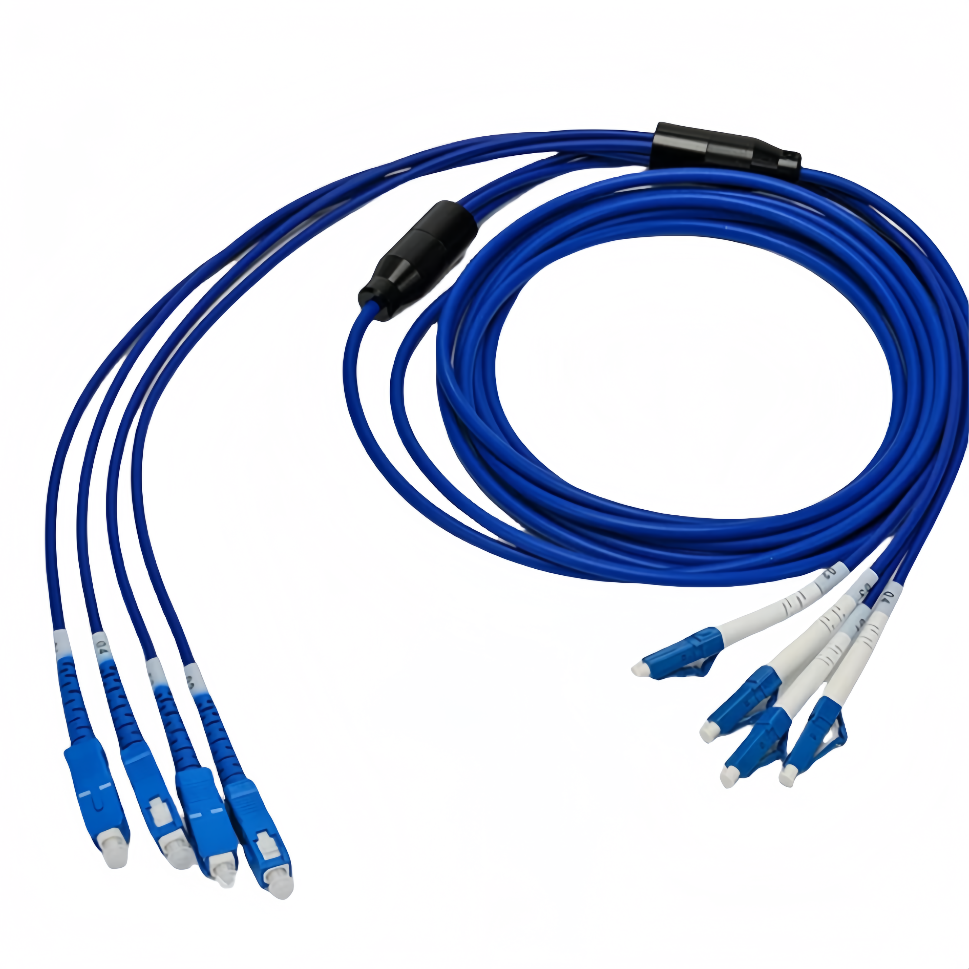 Tactical LC To SC Patch Cord 4core Indoor Blue Lszh Armored Cable ...