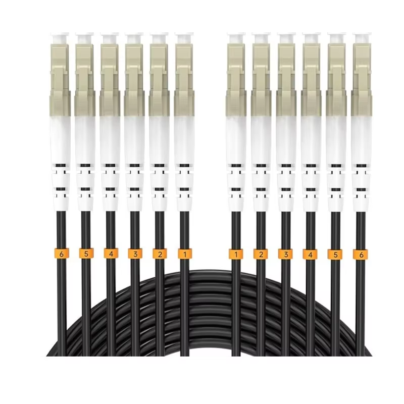 Armored LC to LC patch cord 50m to 1000M 6 Strand Multimode 50/125 10 ...