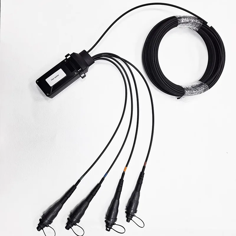 FTTH Waterproof Coax Wire Cable Fiber SC/APC Connectors Squid Fiber ...