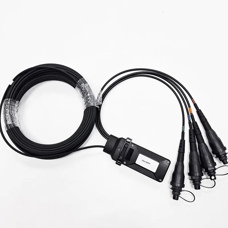 Cabo coaxial à prova d'água FTTH Conectores de fibra SC/APC Squid Fiber ...