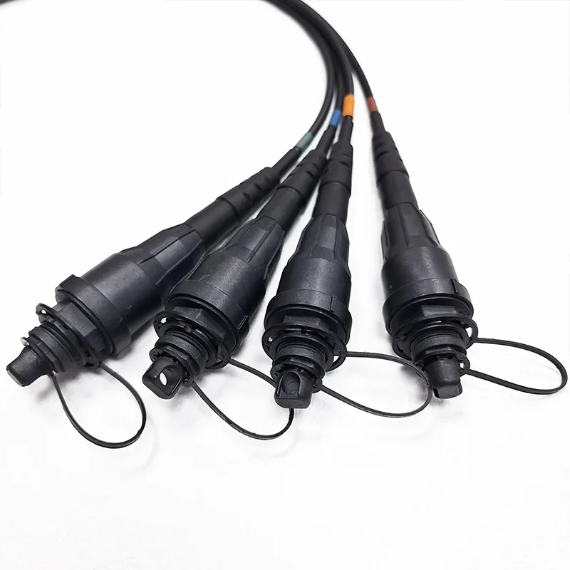 FTTH Waterproof Coax Wire Cable Fiber SC/APC Connectors Squid Fiber ...