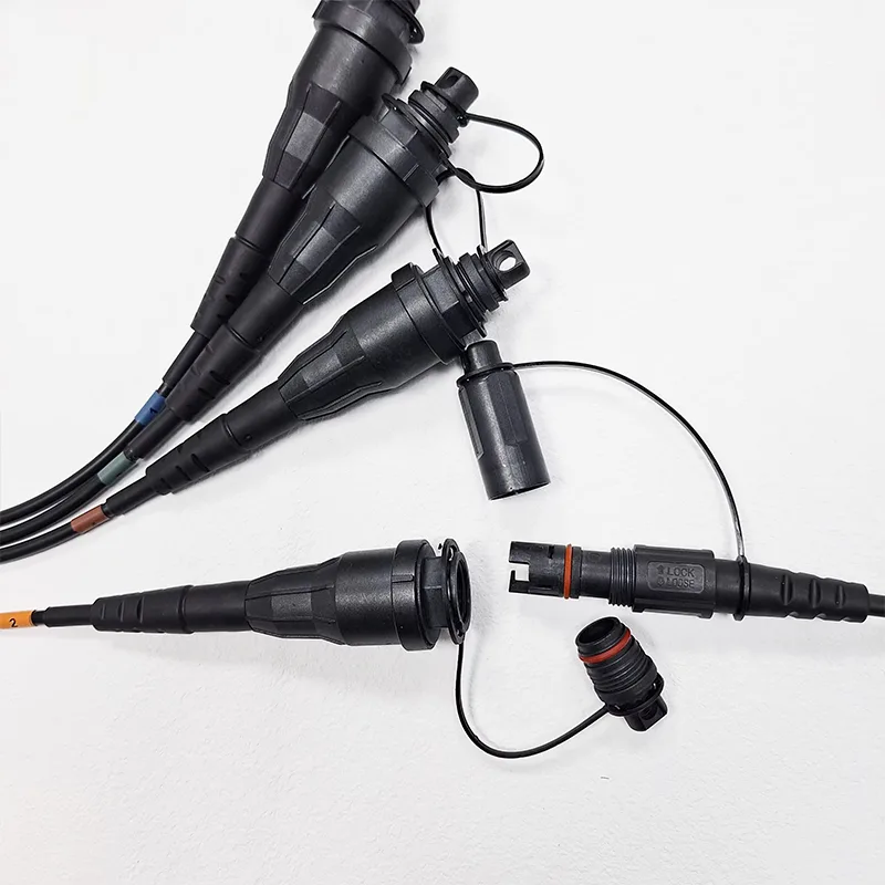 FTTH Waterproof Coax Wire Cable Fiber SC/APC Connectors Squid Fiber ...