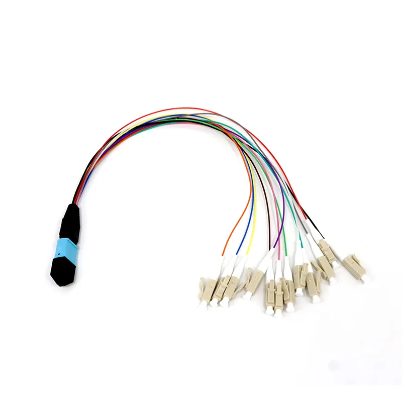 12 Colors Multimode MPO (Female) - LC OM3 Tight-buffered Type Fiber ...
