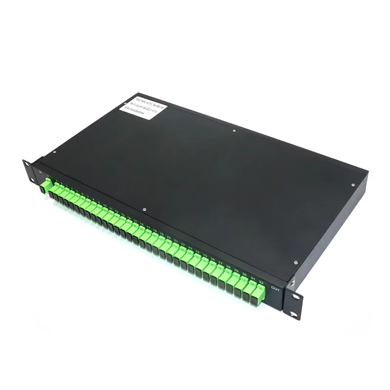 16, 32, 64 Ports 19 Inch Rack mounted PLC Splitter ODF Metal Black Box ...
