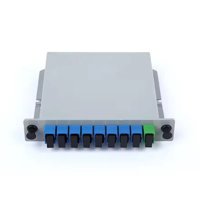 FTTH Cassette Type 1 x 8 PLC Splitter with SC / UPC Fiber Optic ...