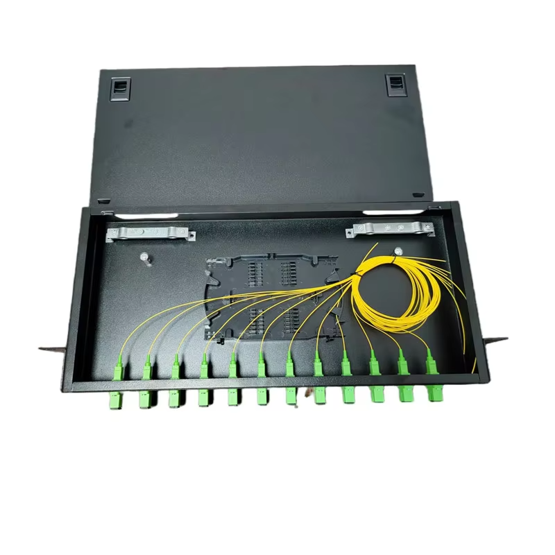 SC APC 12 Ports 1U rack mount fiber optic splice Fixed Type Rack Mount ...