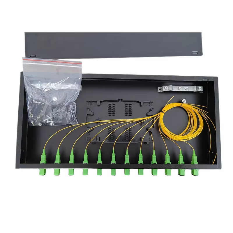 SC APC 12 Ports 1U rack mount fiber optic splice Fixed Type Rack Mount ODF - Owire