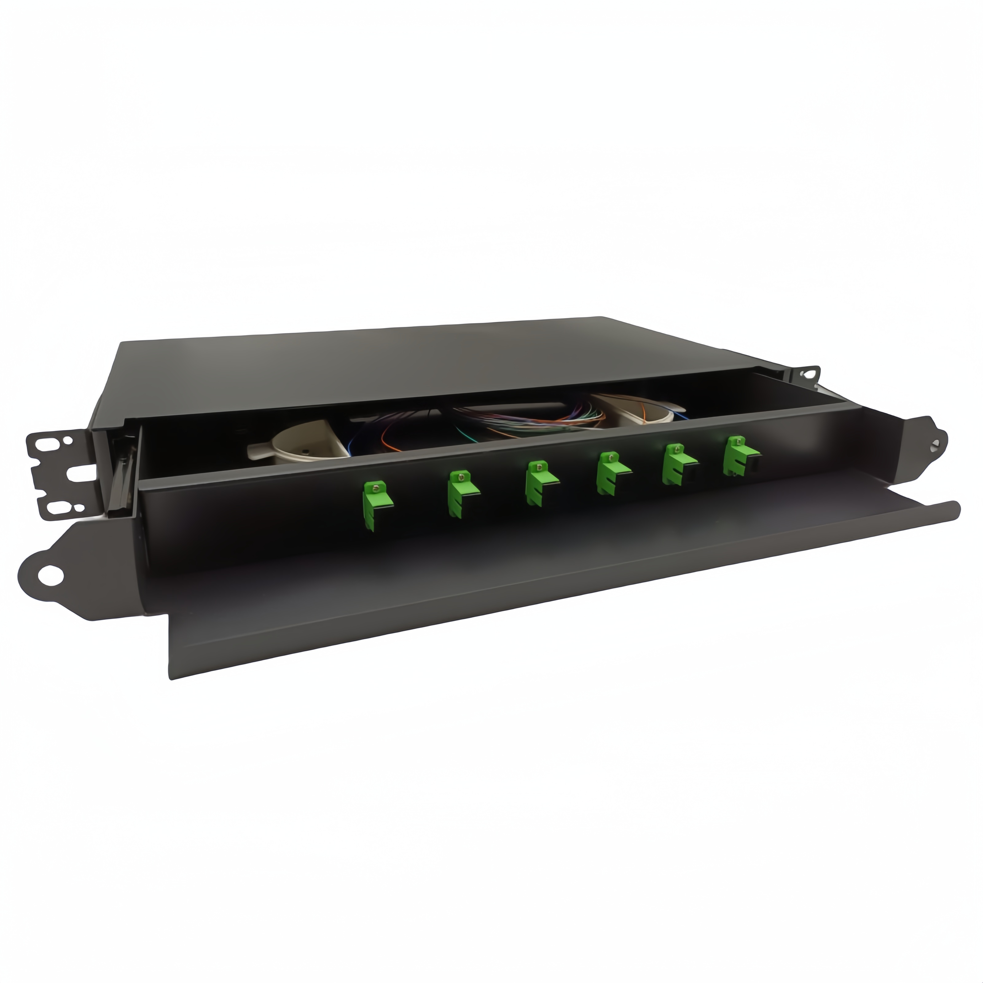 SC LC FC ST 6port Distribution Box 1u 19'' Rack mount Sliding ODF Fiber ...