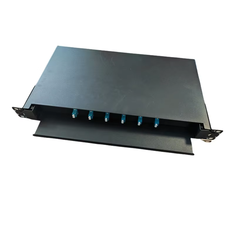 SC LC FC ST 6port Distribution Box 1u 19'' Rack mount Sliding ODF Fiber ...