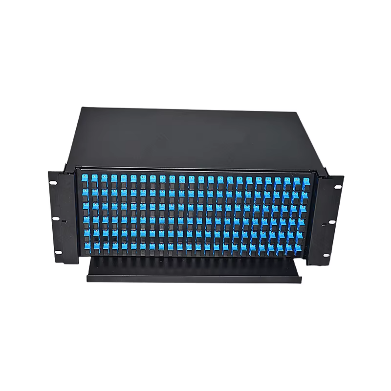 FTTH 4u 144/288 core Sc/apc Fiber Optic Patch Panel Sliding Odf Fibre ...