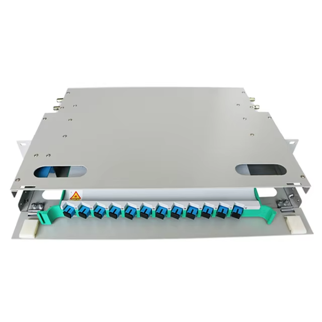 1u 12 Port Drawer Type Rack Mounted Odf Cabinet Fiber Optic Patch Panel ...