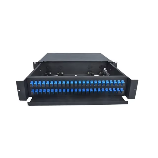 2U 48 port Drawer Optical Termination Box Rack Mount Fiber Optic Patch Panel - Owire