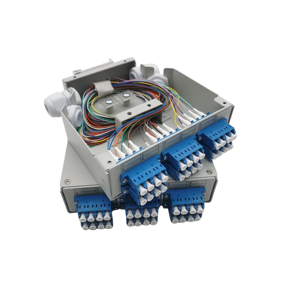 Din Rail Liu 6 Port LC Quad Patch Panel Fiber Optic Terminal Box - Owire